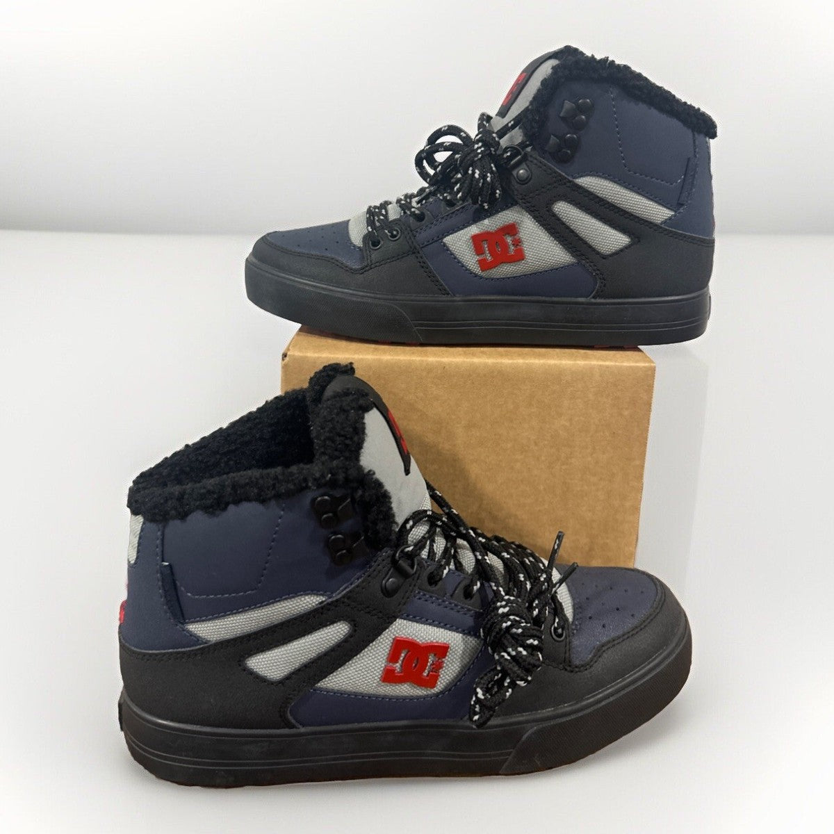 DC Men's Pure High-Top WC Winter Shoes - Navy/Black – shopnomads