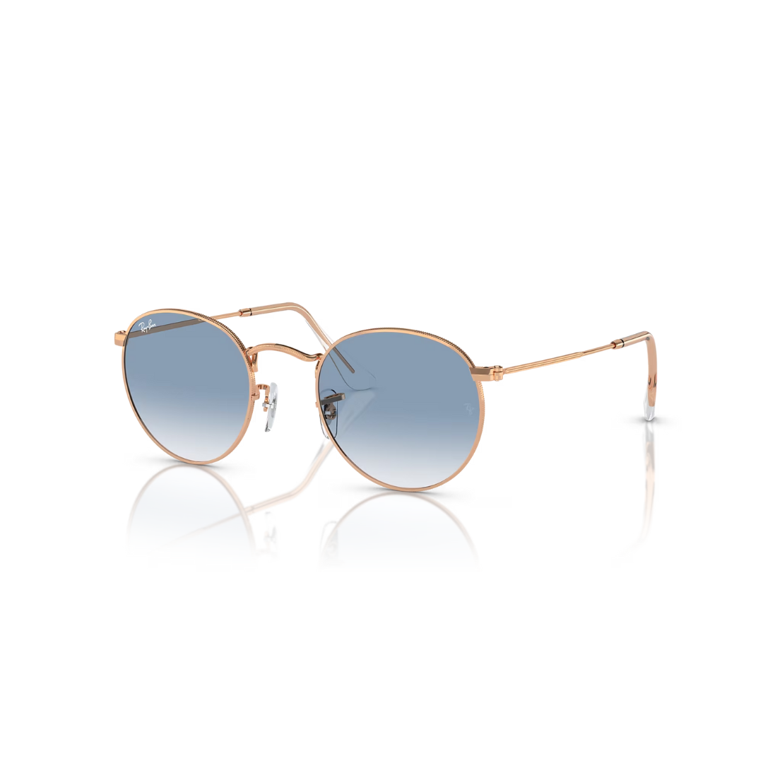 Ray Ban Round Metal - Rose Gold, Clear and Blue Gradient – shopnomads