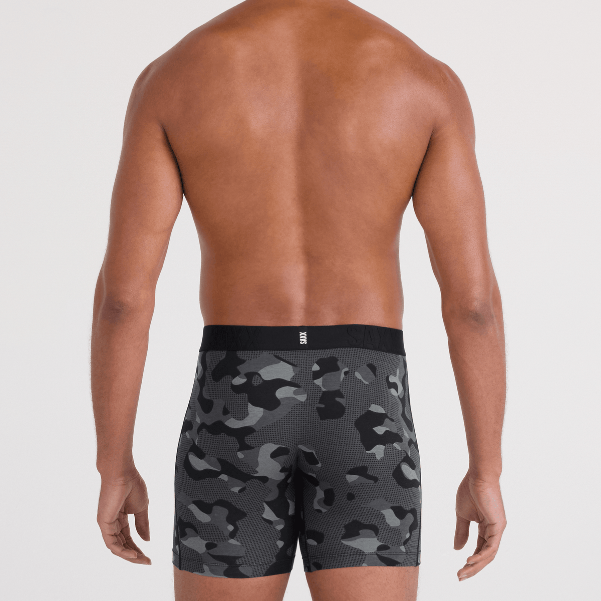 Saxx Men's Droptemp Cooling Cotton Boxer Brief Fly - PEBBLE CAMO-GRAPH ...